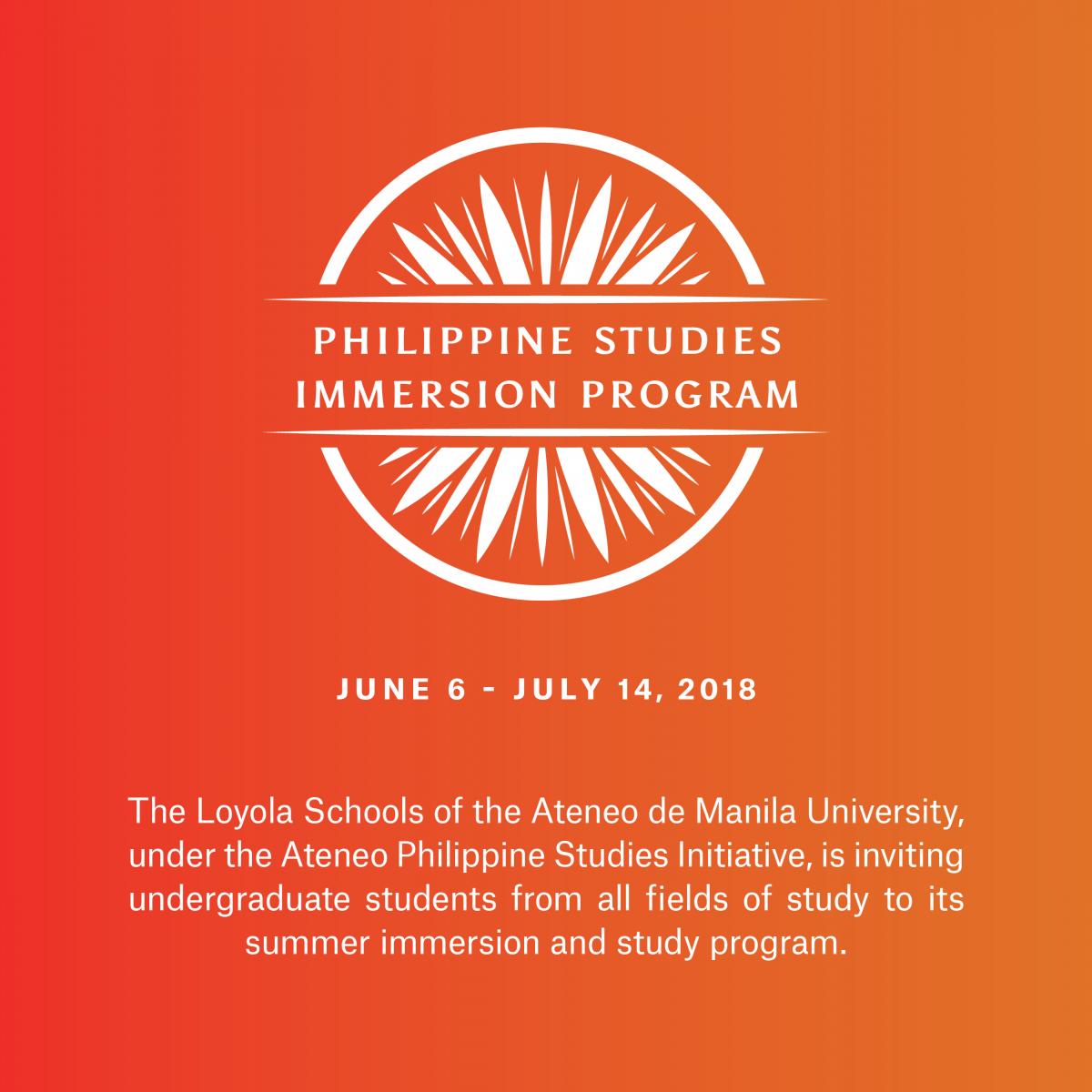 Philippine Studies Immersion Program | Ateneo Global